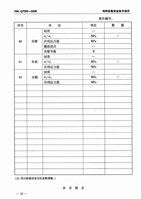 流动式起重机型式试验细则(TSG Q7005-2008)