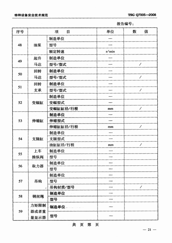 流动式起重机型式试验细则(TSG Q7005-2008)